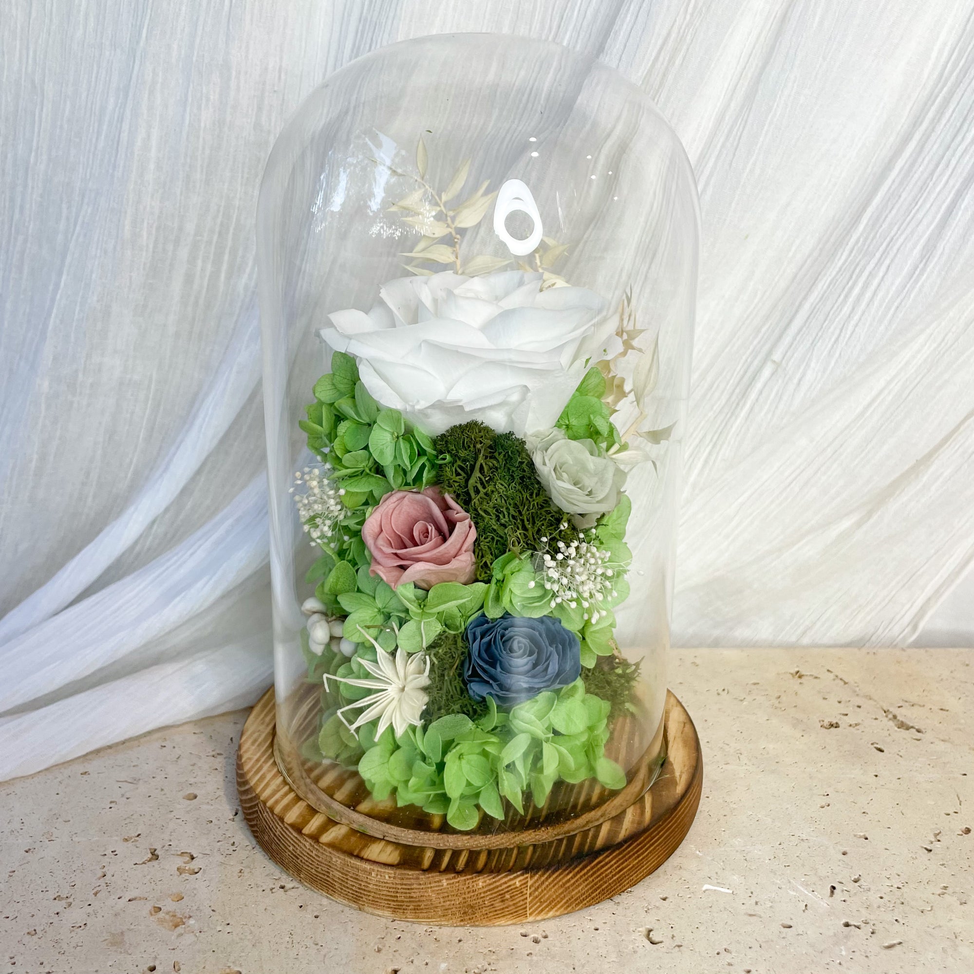 White Rose - Glass Dome